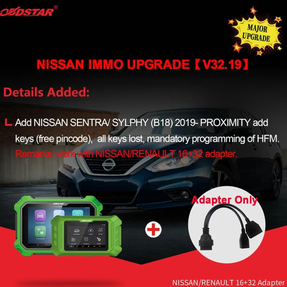 OBDSTAR-adaptador-16-32-para-Renault-Nissan-funciona-con-X300-DP-Plus ...