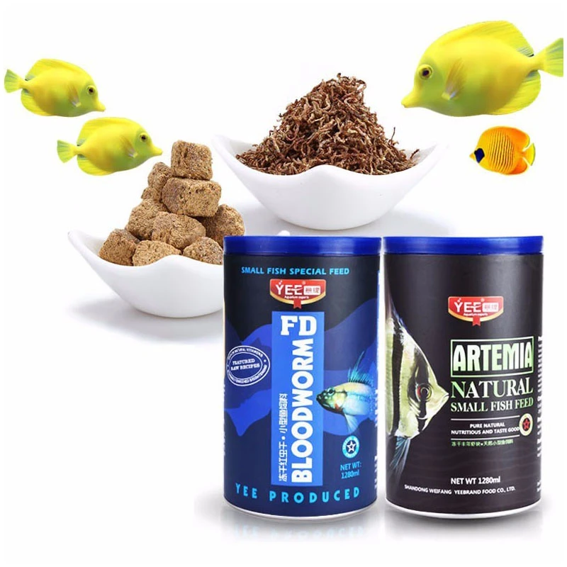 YEE Red Blood Worm Freeze Dried Artemia Salina Fish Food Feed for All ...
