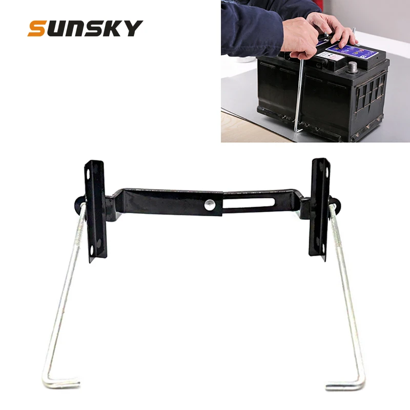 Universal Car Battery Bracket Adjustable Battery Fixed Iron Holder ...