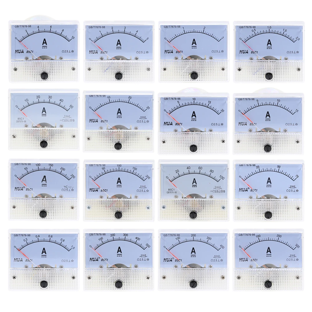 Generic Analog Amperemeter 85c1-a Dc Panel Meter Gauge 1a 2a 3a 5a 10a ...