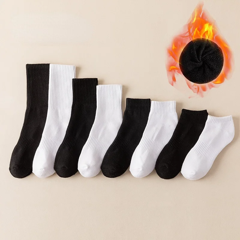 Calcetines gruesos de invierno para hombres y mujeres, medias de color ...