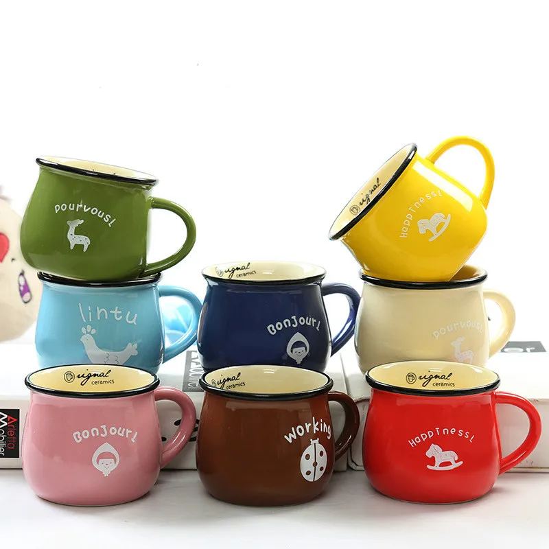 Zakka Retro Keramik Tasse Kreative Europäischen Stil Frühstück Becher ...