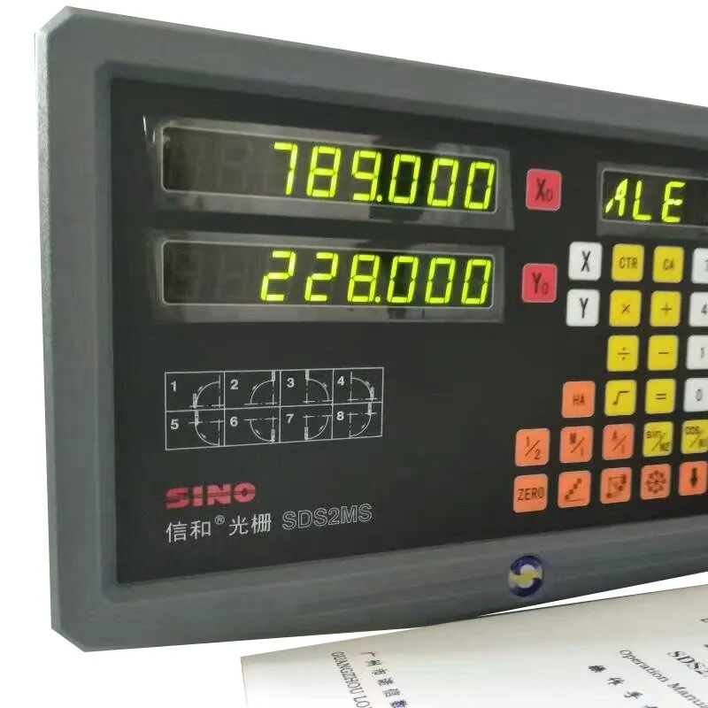 Lectura Digital de 2 ejes DRO SINO SDS2MS para fresadora, máquina de torno, un año de garantía ...
