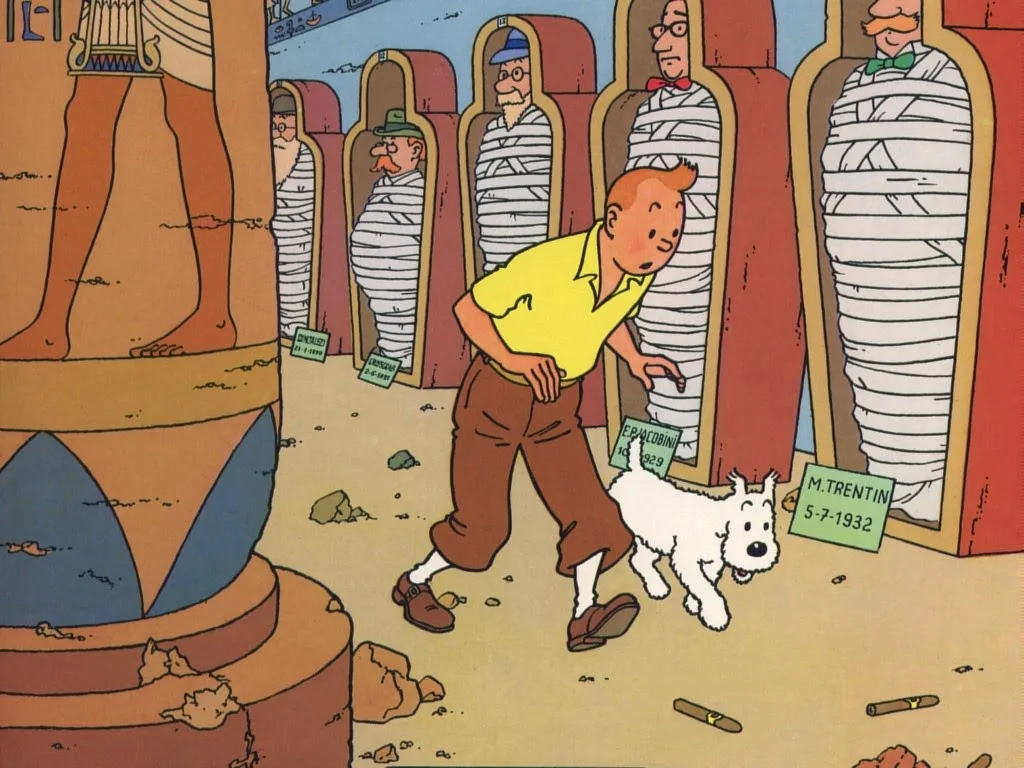 Search Tintin Cartoon Comic Vintage Retro Kraft Coated Poster ...