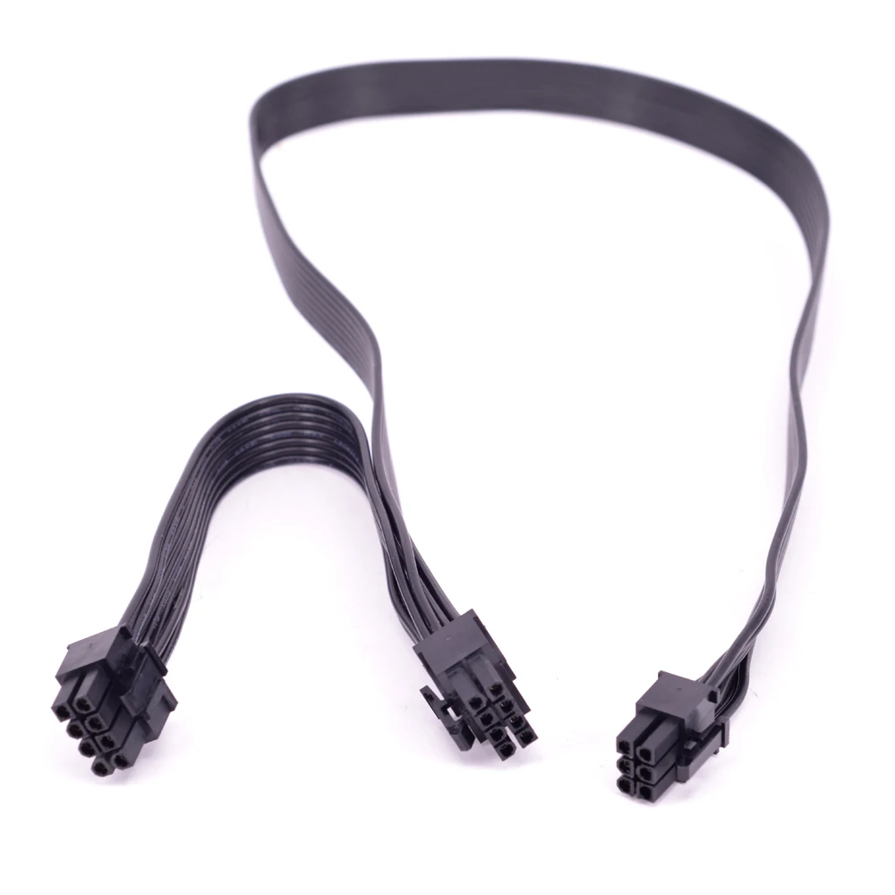 Pci Express 6pin To Dual 6+2pin Power Supply Cable Pcie 6 Pin 1 To 2 ...