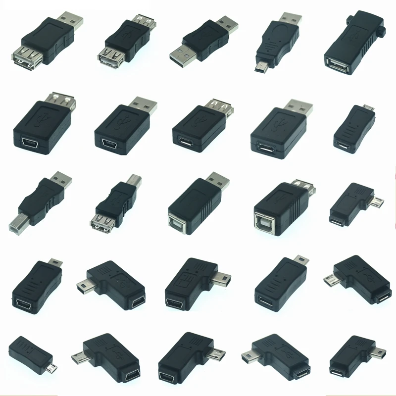 90 degree Left & Right Angled Mini USB 5Pin Micro Type B Female To ...