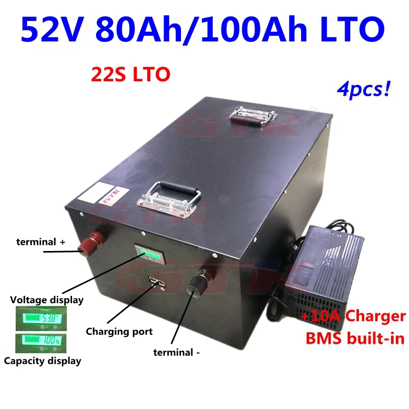 4pcs-Lithium-Titanate-Battery-22s-52v-80ah-100ah-LTO-battery-pack-BMS ...