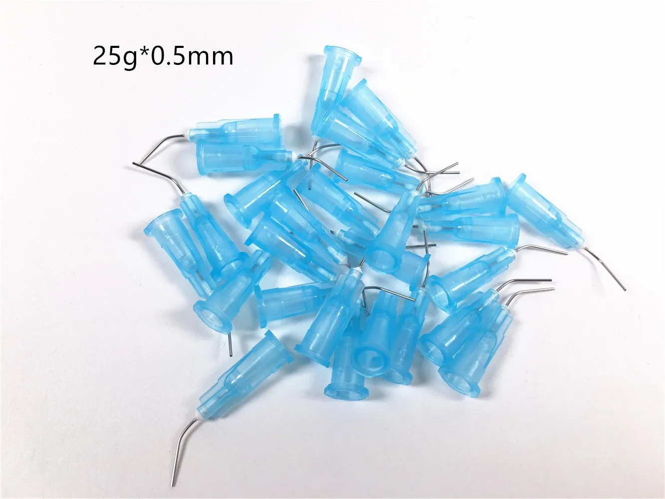 200~5000pis Blue Dental Pre Bent Flow Dispensing Tips Flowable Needle ...