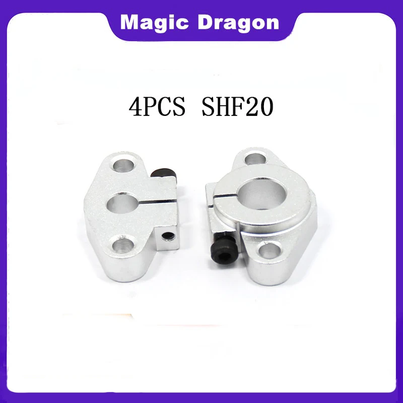 4Pc-SHF20-20mm-Aluminum-linear-Rod-Rail-Shaft-Support-CNC-Router-parts ...