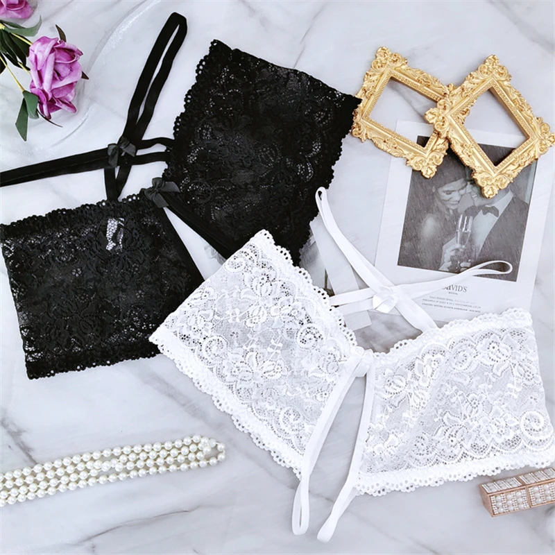 Tanga de encaje para mujer, ropa interior Floral, Sexy, entrepierna ...