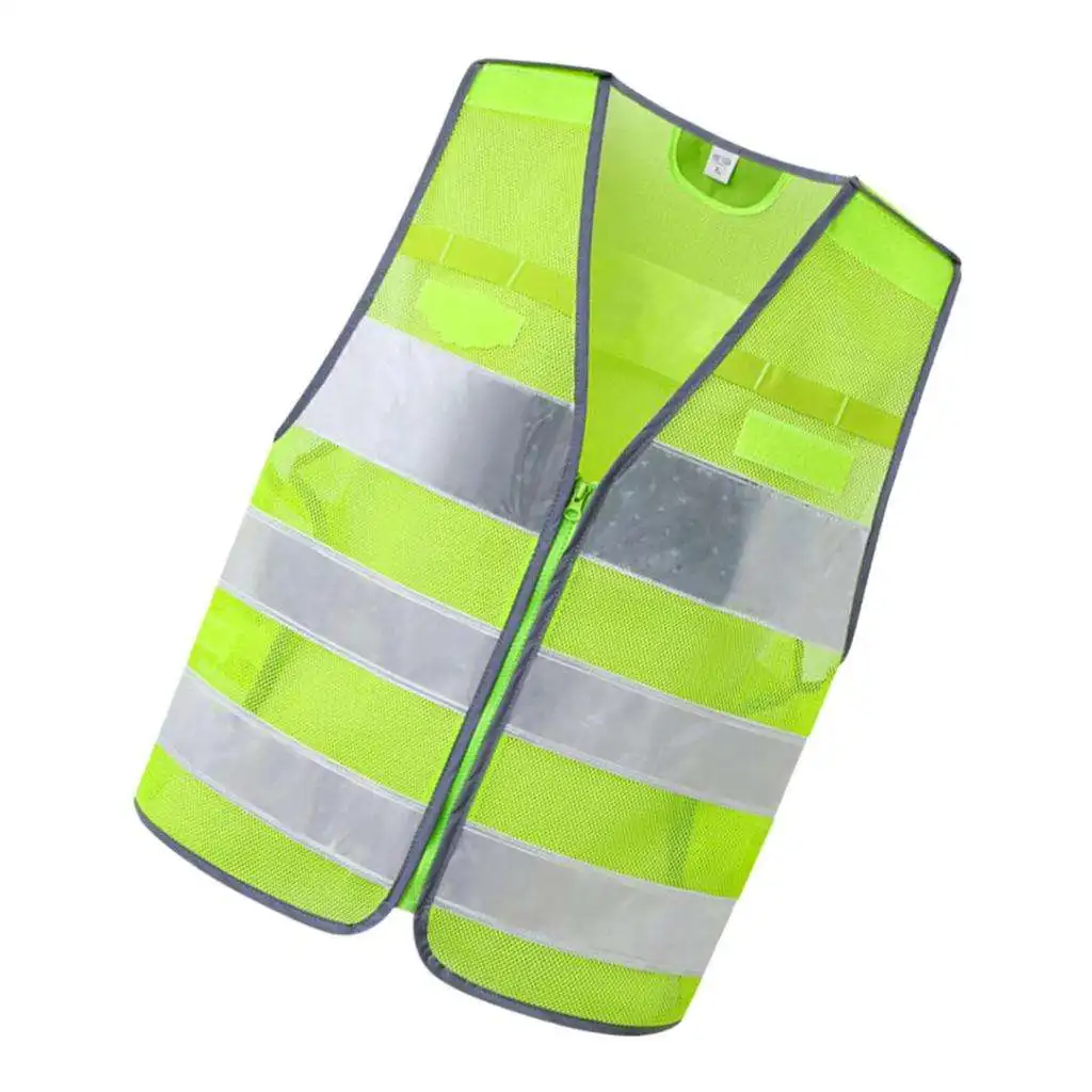 High Visibility Security Safety Vest Reflective Strips Zipper High Visibility Security Safety Vest Reflective Strips Zipper