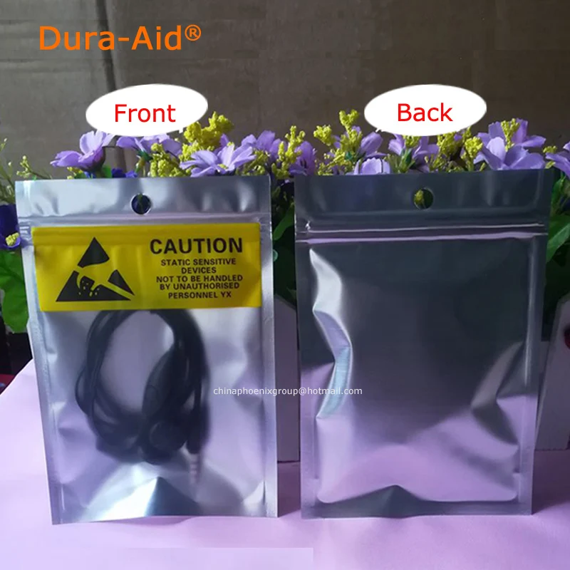 100/500pcs various size self sealing Anti Static Shielding plastic bag ...