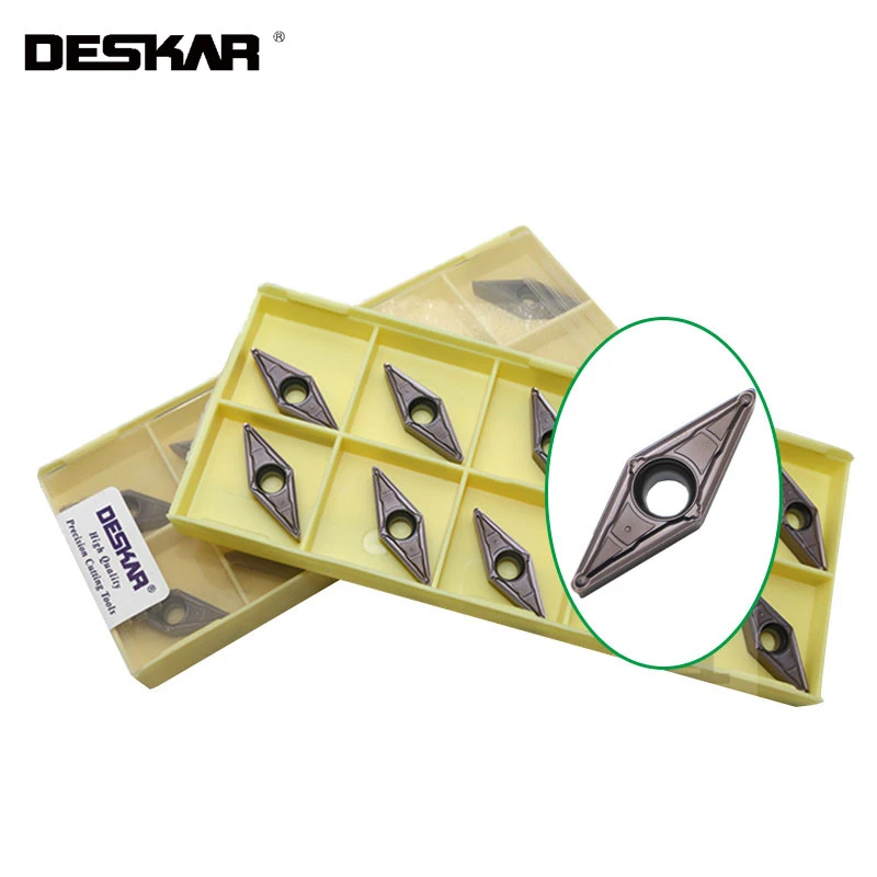 10PCS DESKAR VBMT160404 VBMT 160408 MV LF6018 LF6118 Carbide Inserts CNC Turning Tools Lathe ...