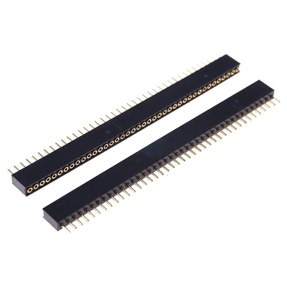 5 Pcs 1x40 Single Row 40 Pin 0.050' 1.27 Mm Round Female Pin Header ...