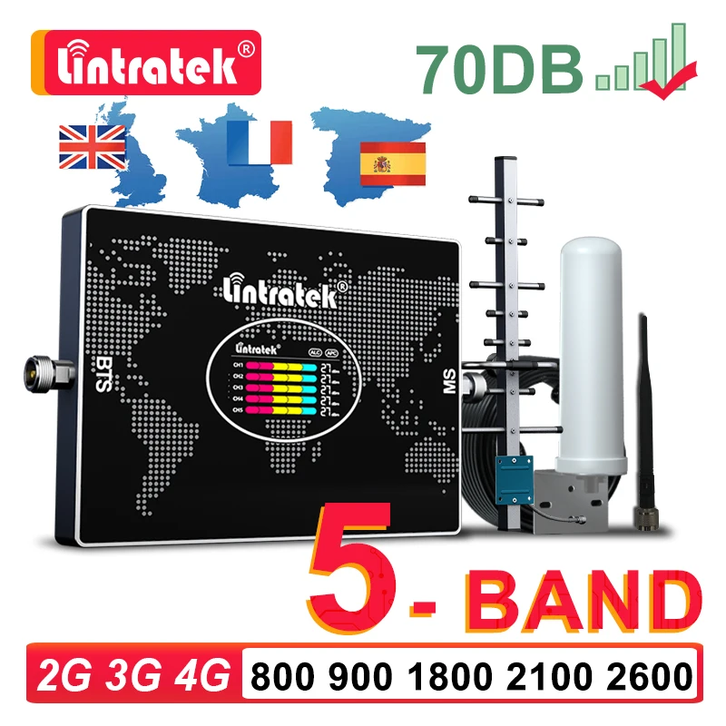 GSM-2G-3G-4G-Mobile-Reception-Amplifier-Five-Band-Cellular-Repeater-LTE ...