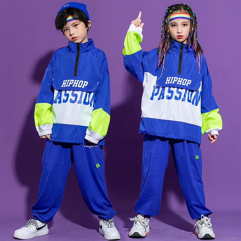 Blue Hip Hop Dance Costumes