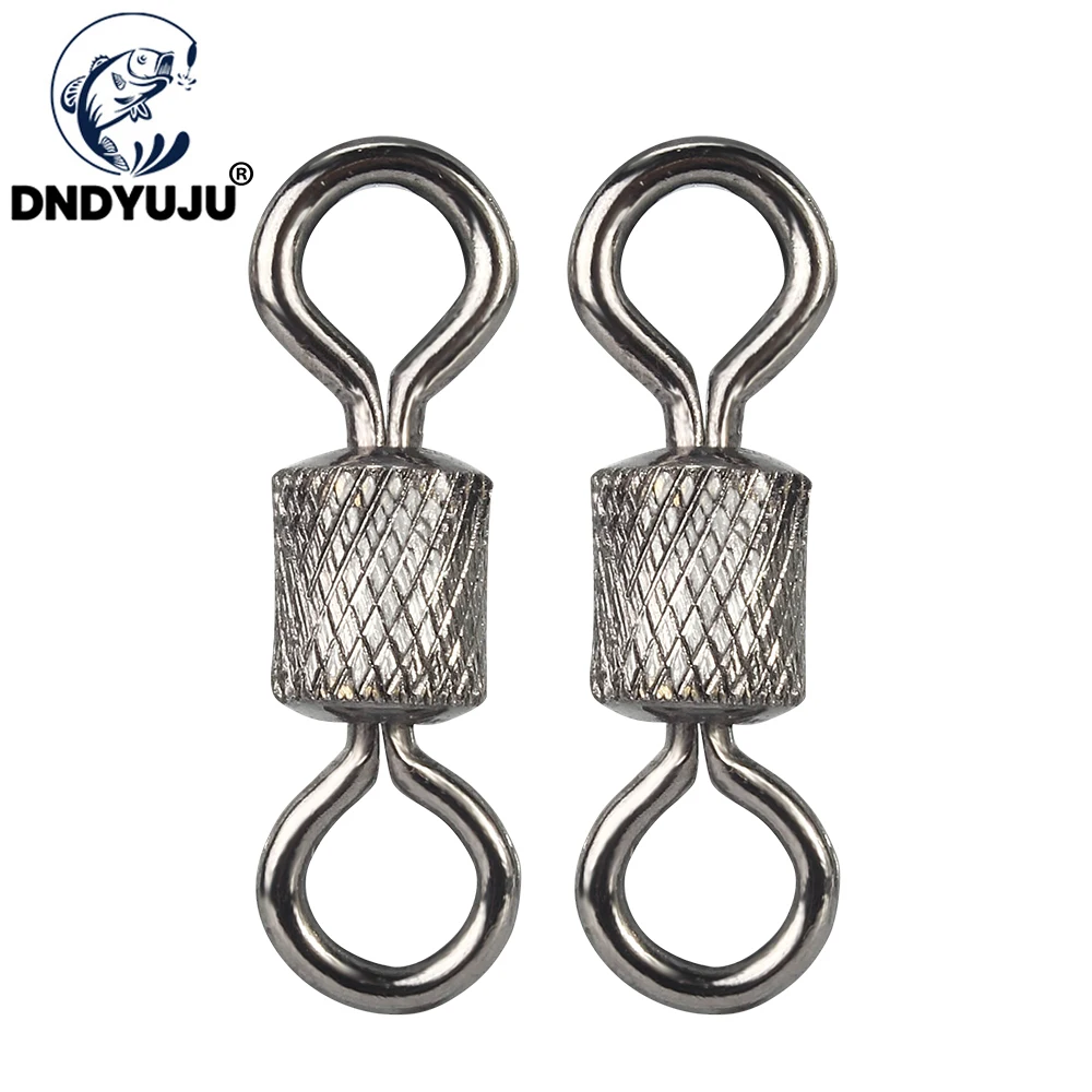 DNNYUJU-50pcs-Stainless-Steel-Rolling-Swivels-Fishing-Swivel-Size-8-12 ...
