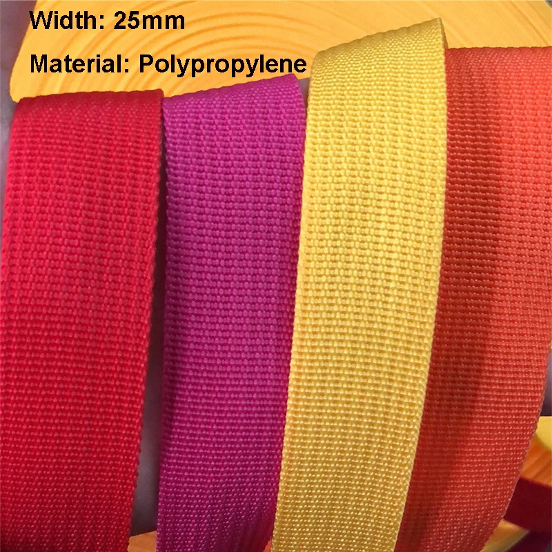 57-Colors-100-Yards-Roll-25mm-Polypropylene-Webbing-Ribbon-For-Bag-Belt ...