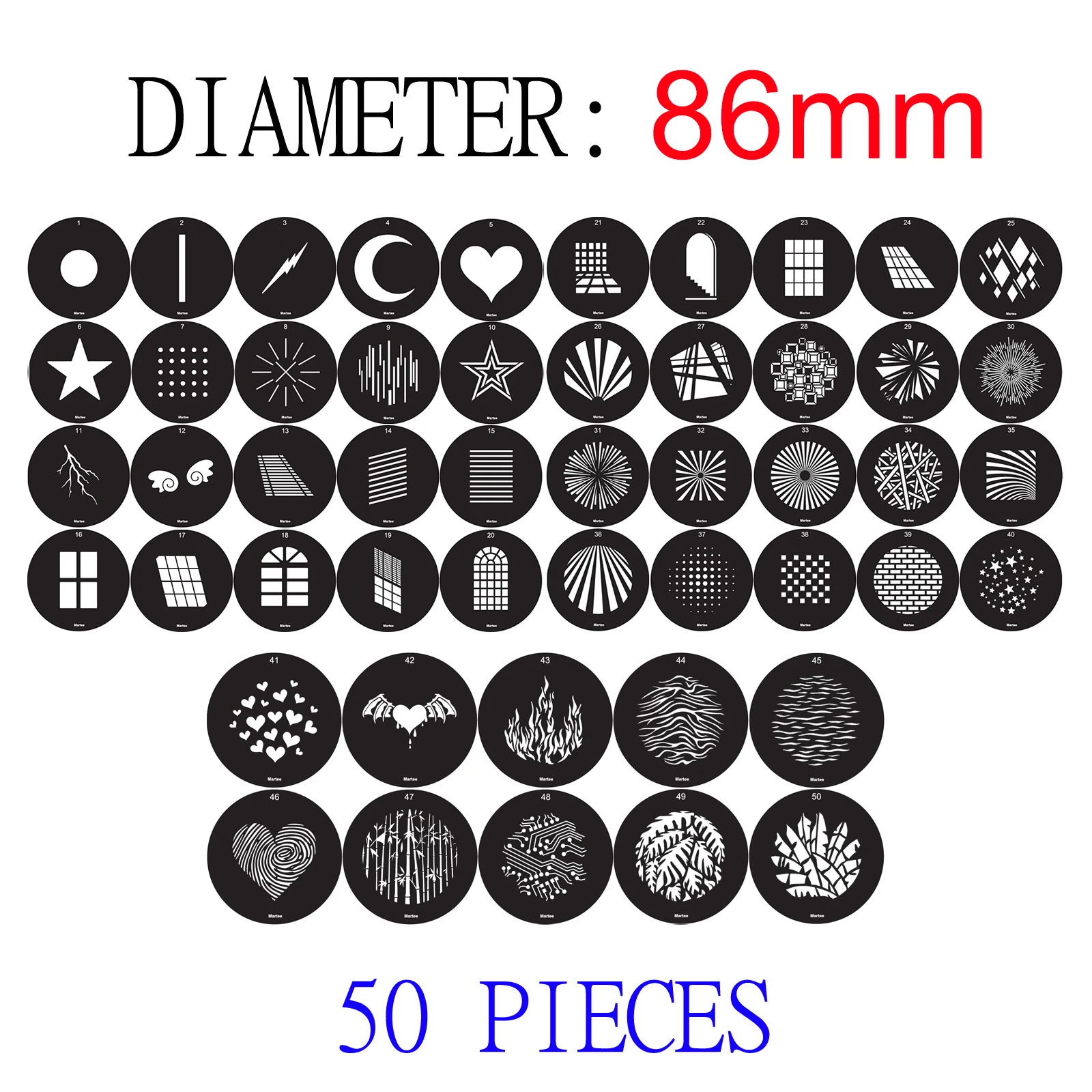 86mm Gobo Kits Live Photography Partner Projection Shadow Pattern Props ...