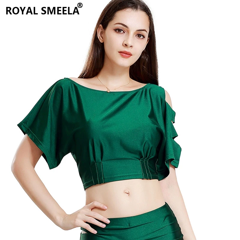 Women Crop Tops Belly Dance Costume Belly Dancing Top Hollow Out Short ...