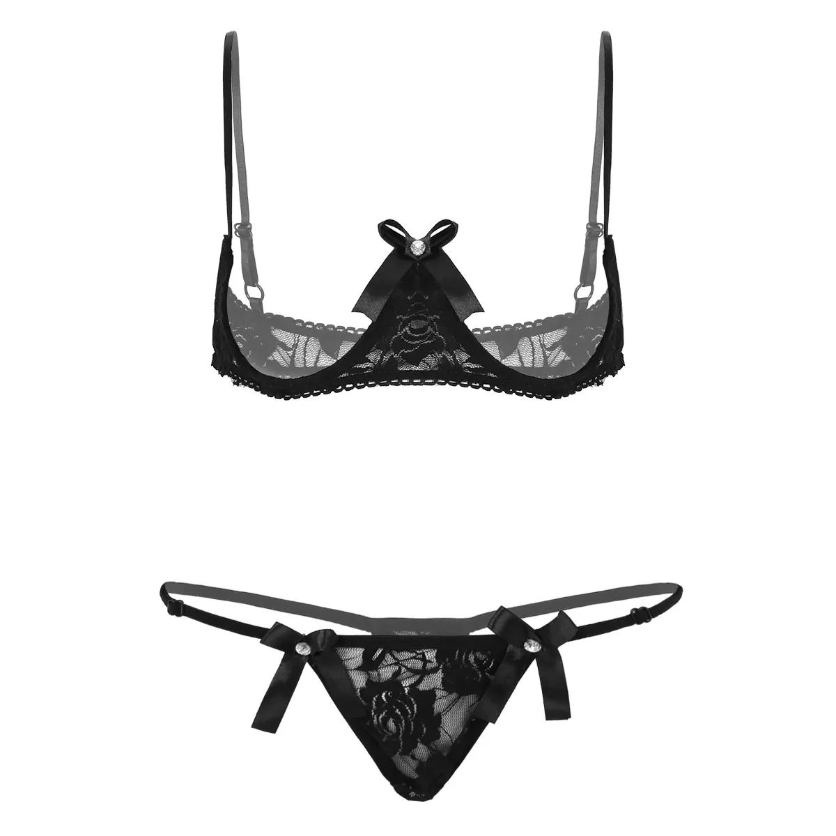 Soutien-gorge-armatures-en-dentelle-transparente-pour-femmes-bonnet ...