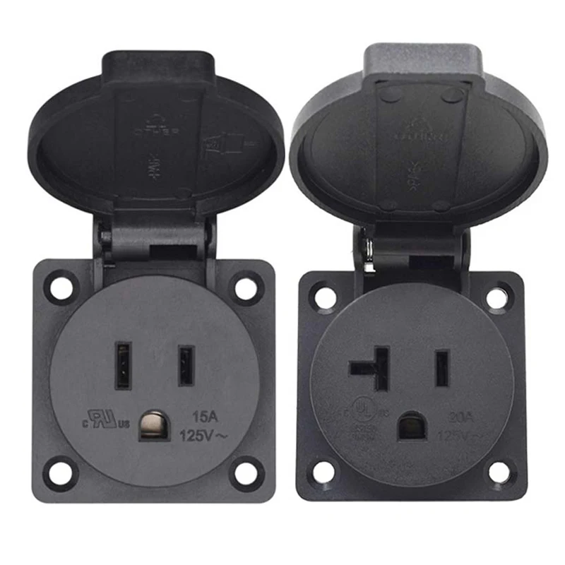 Black-125V-15A-20A-IP44-CE-America-Japan-Multifunction-Outdoor-US ...