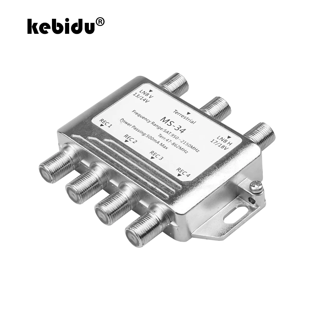 kebidu New 3 in 4 out DiSEqC Satellite Stand Alone MultiSwitch FTA TV ...