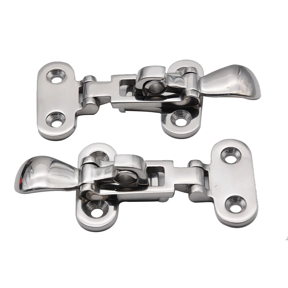 2pcs-316-Stainless-Steel-Clamp-Deck-Hasp-Lock-Marine-Boat-Deck-Locker ...