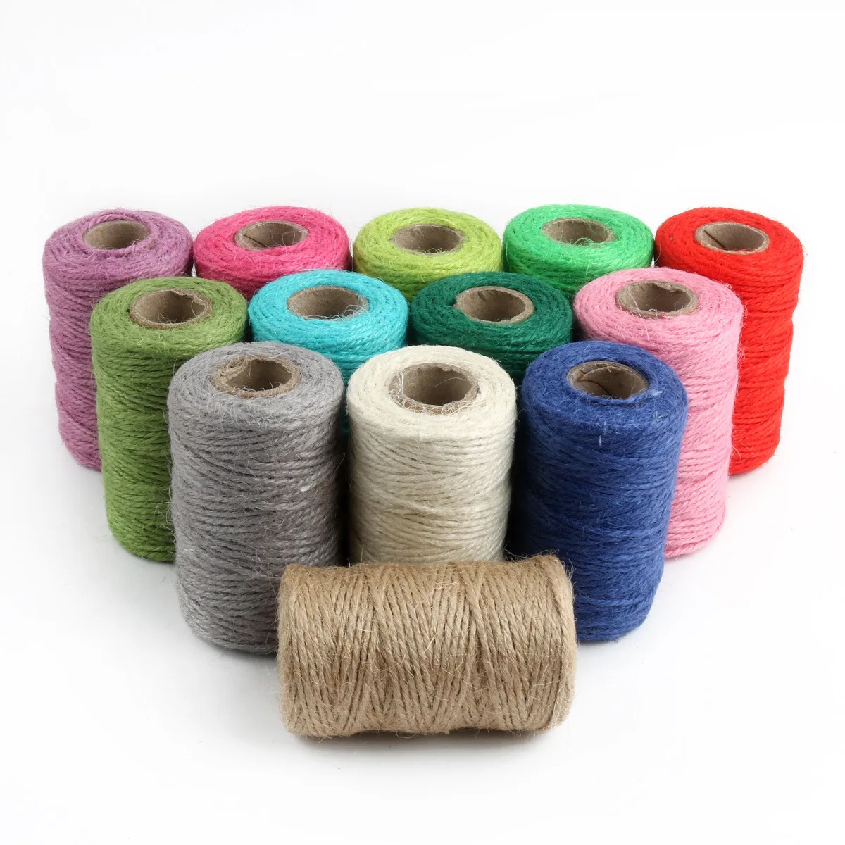 50M/Roll Colorful Jute Twine Natural Burlap Hessian Cord Hemp Rope Jute ...