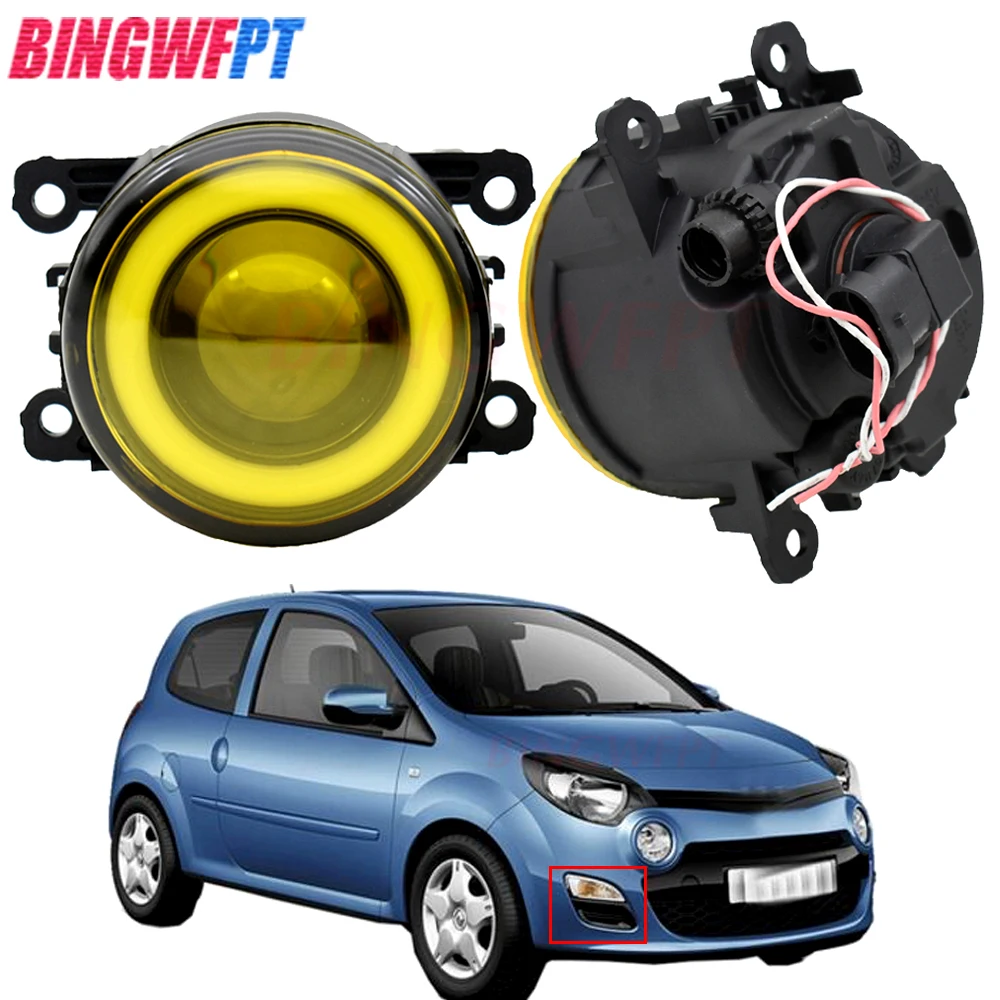 1pair Car Styling LED Fog Light Angel Eye DRL Daytime Running Light 12V ...