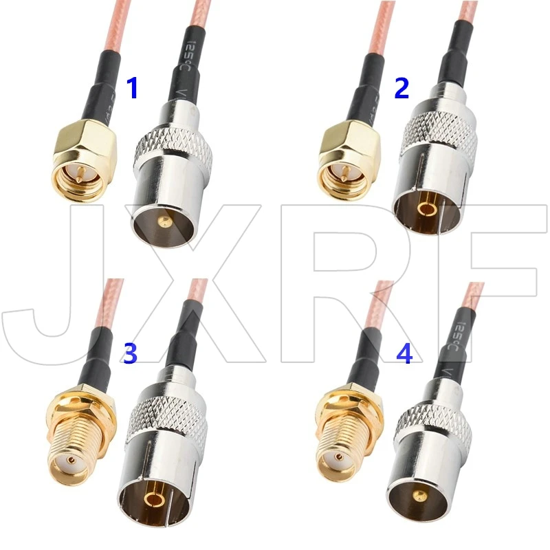 SMA Male Female to TV IEC PAL DVB T RF Coaxial cable TV to SMA RG316 ...
