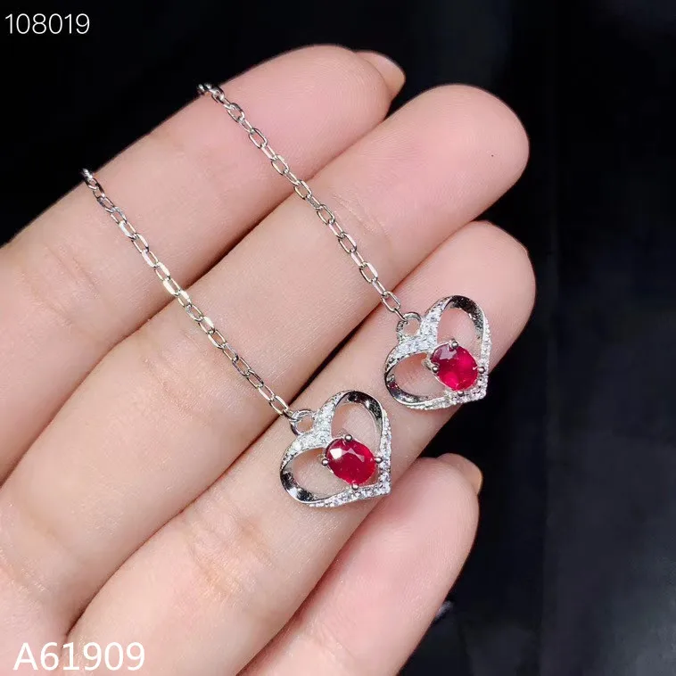 Kjjeaxcmy Mendukung Deteksi 925 Sterling Perak Bertatahkan Natural Ruby ...