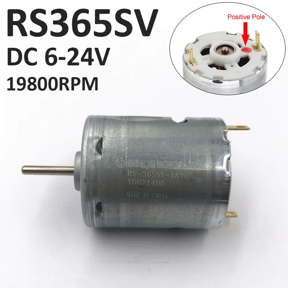 RS365-SV-DC-Motor-DC-6V-24V-19800RPM-High-Speed-Carbon-Brush-RS-365 ...