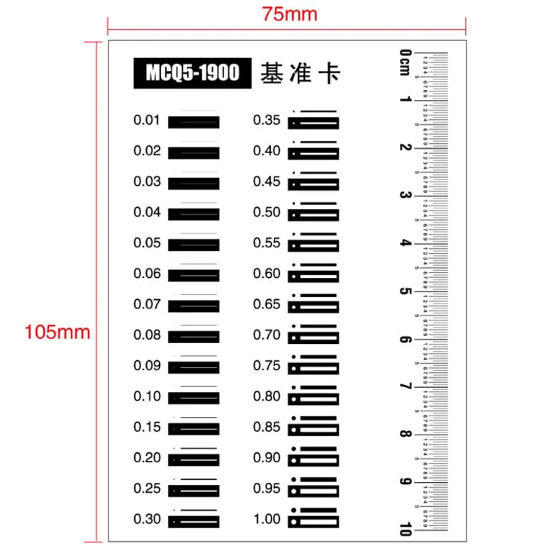 Black Spot Visual Inspection Standard Comparison Card Dot Line Contrast ...