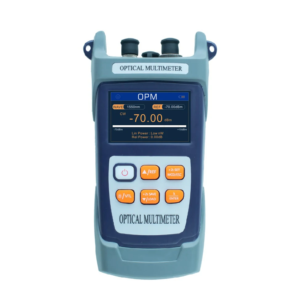 Fiber Optic Power Meter for both SM and MM Fibers 850/1300/1310/1490 ...