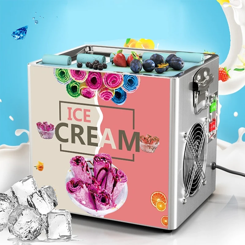 Ice-Cream-Maker-Fried-Ice-Cream-Rolls-Machine-Commercial-Big-Pan-Fried ...