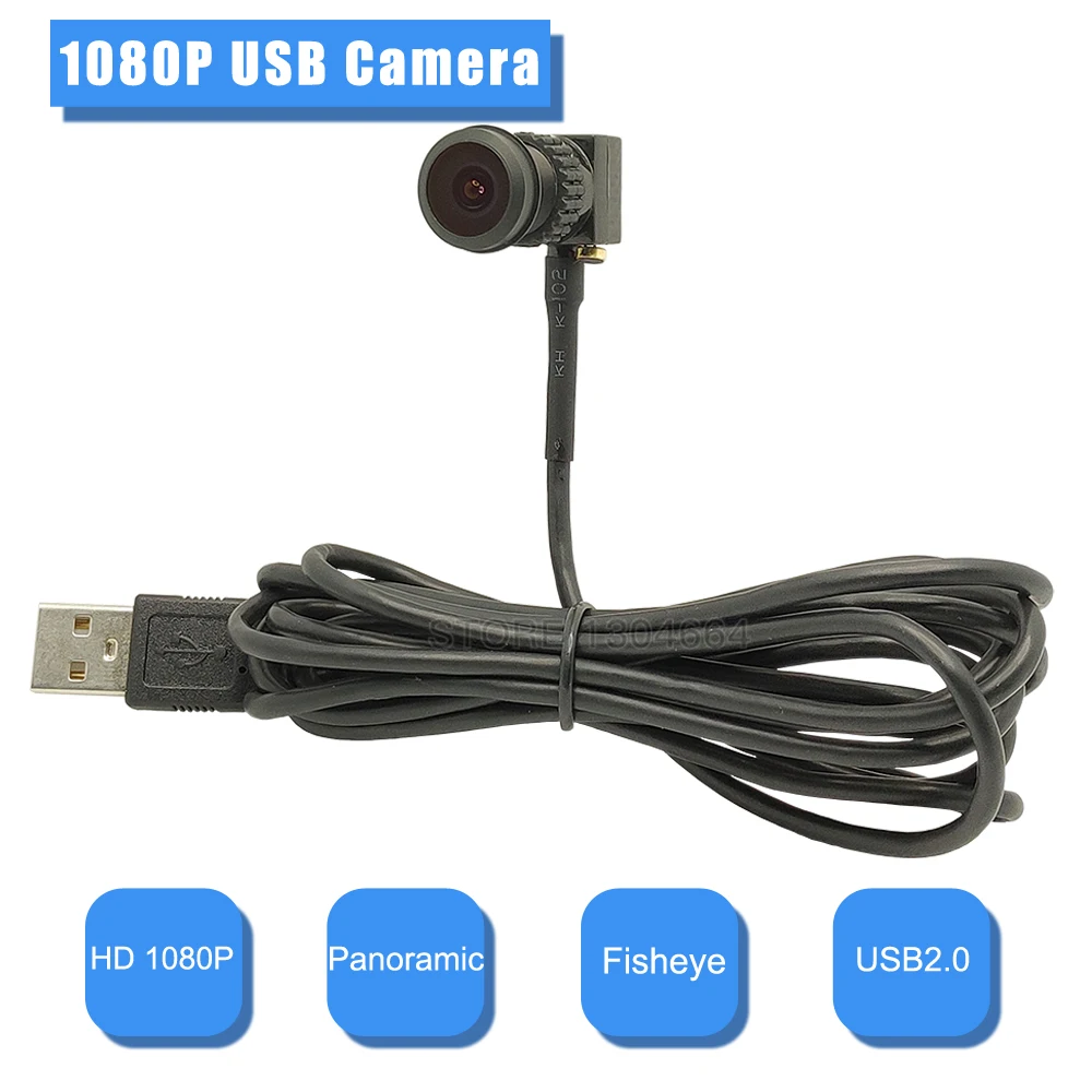 Hd1080p Panoramic Fisheye Mini Usb Camera Micro 2.0mp Usb Camera Video ...