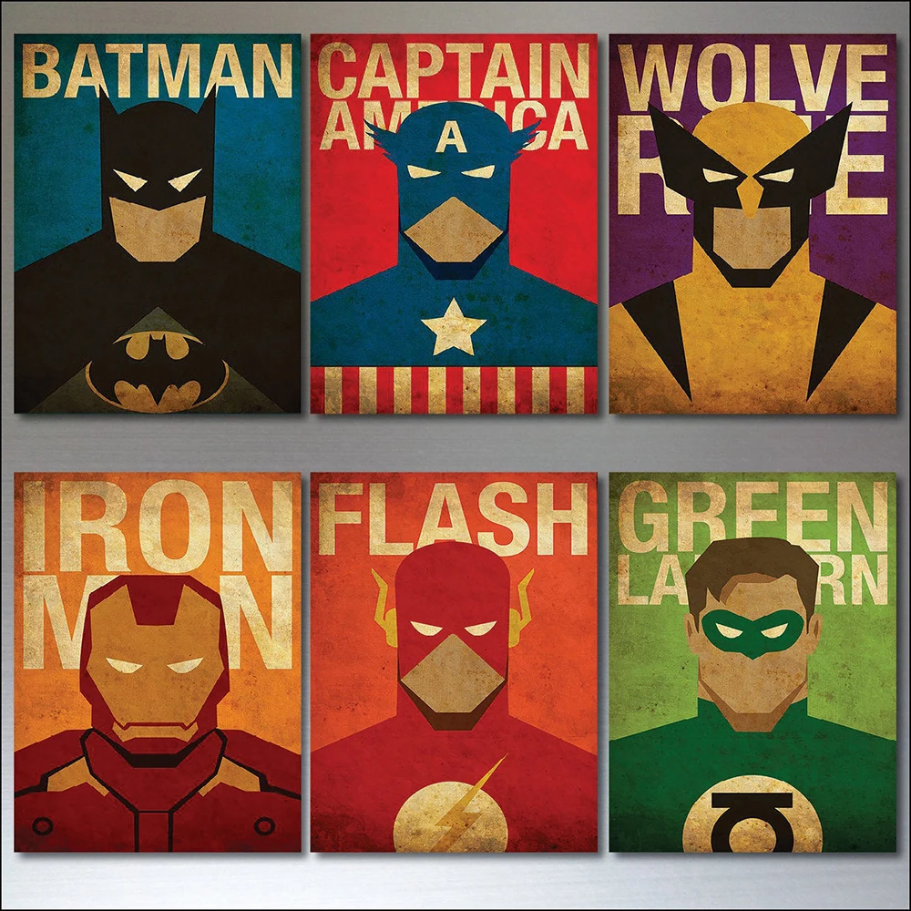 Vintage Superhero Poster