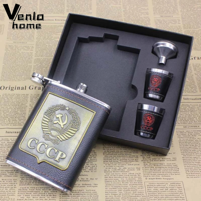 Stainless Steel Hip Flask For Alcohol Vodka Whiskey Wine Bottle Cups ...