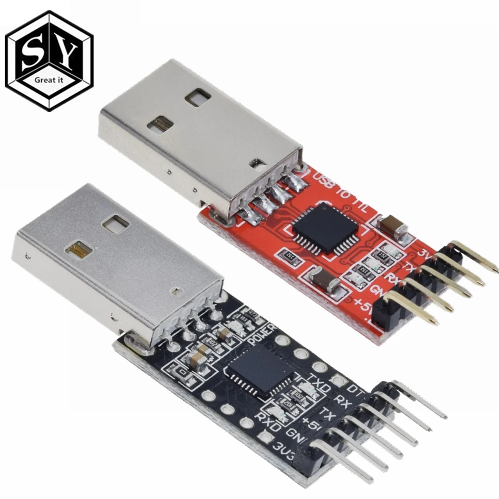 1PCS Great IT Red or Black CP2102 USB 2.0 to TTL UART Module Serial ...