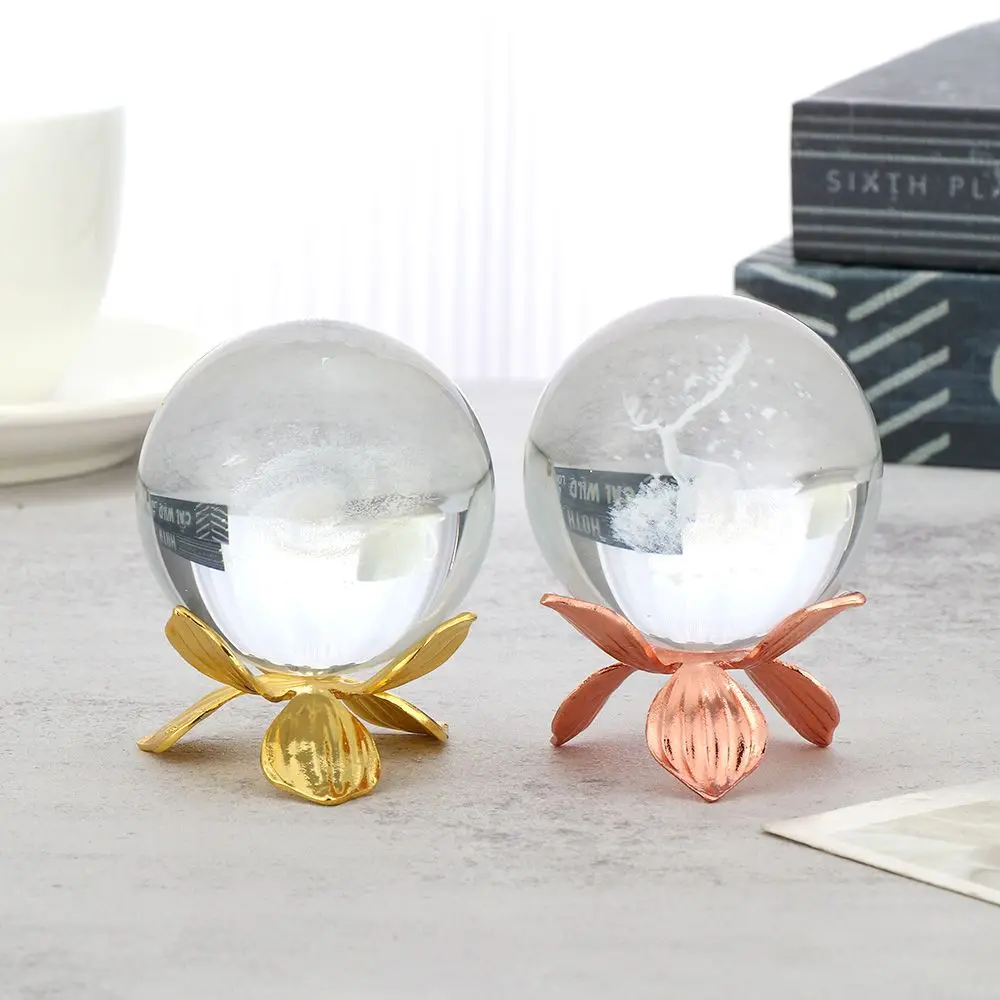 Crown-Leaf-Flower-Crystal-Ball-Holder-Sphere-Stone-Support-Display ...