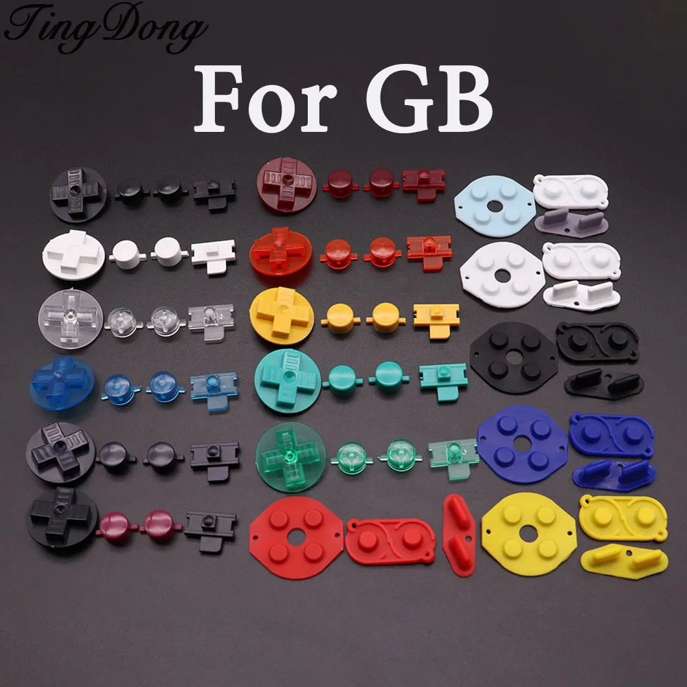 1set Rubber Conductive D-pad Buttons for GameBoy Classic for GB DMG A B ...