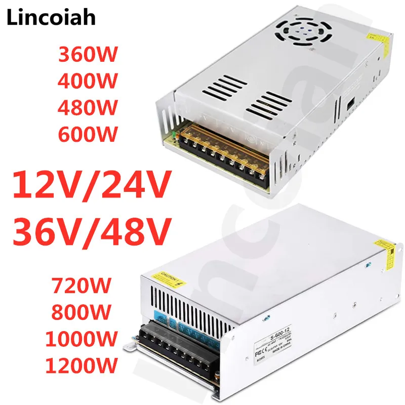 LED power supply 12V 24V 36V 48V 360W 400W 480W 600W 720W 800W 1000W ...