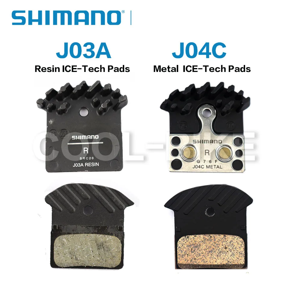 Shimano J03A J04C Pads DEORE SLX XT Resin Metal Pad Cooling Fin Ice ...