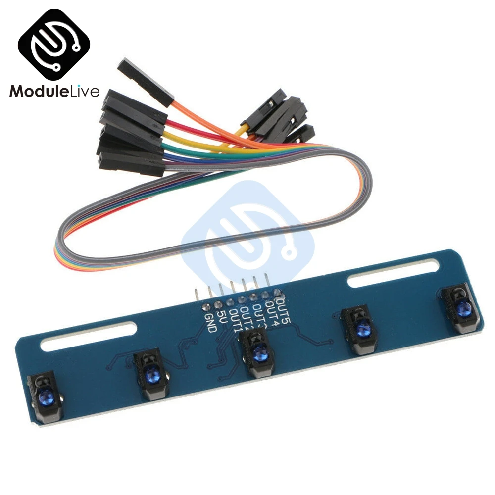 Купить 5 Channel 5-CH Infrared Reflective Sensor TCRT5000 KIT Road IR ...