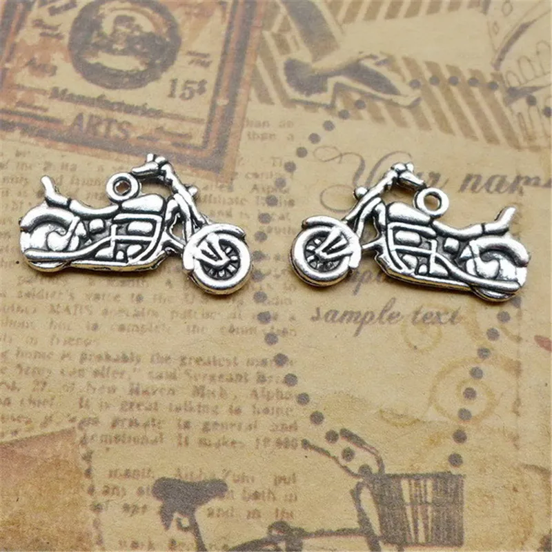 100Pcs/lot Motorcycle Charms 24*14MM Vehicle Charms Handmade Jewelry ...