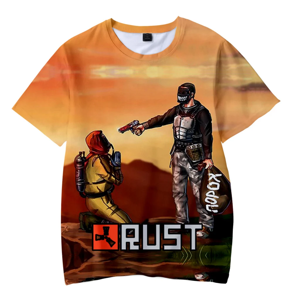 Rust-game-3D-Cool-Short-Sleeve-T-shirt-Casual-Summer-Soft-Men-women ...