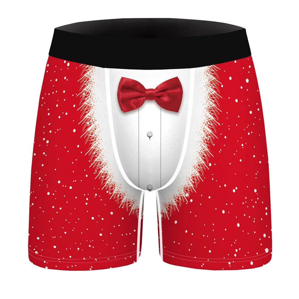 Boxer-shorty,Boxer drôle d'arbre de Noël pour hommes,père Noël,bonhomme ...
