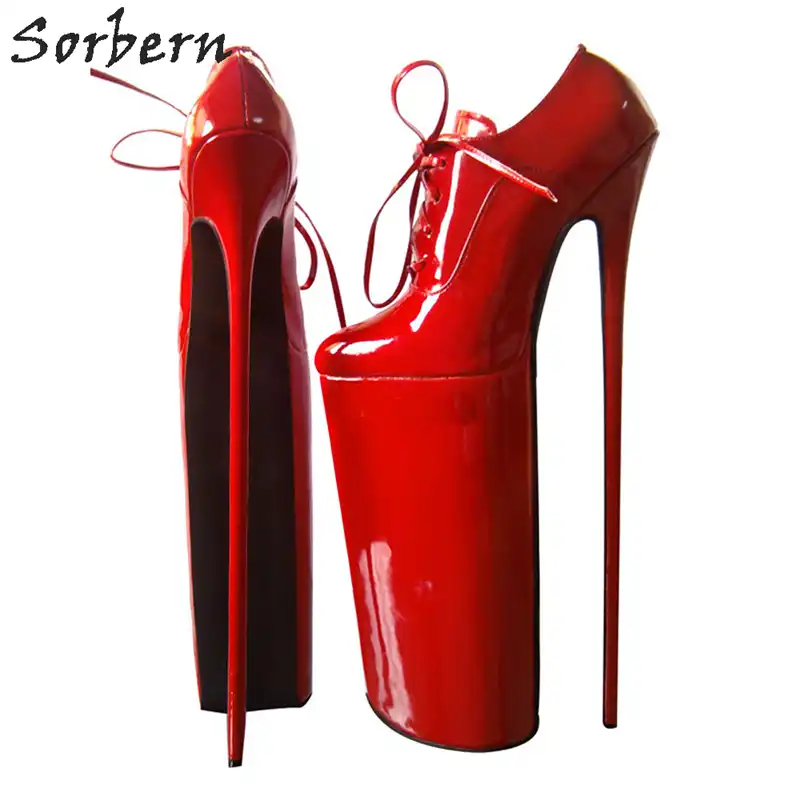 Sorbern 40Cm Extreme High Heel Women Pump Custom Heels Height Black ...