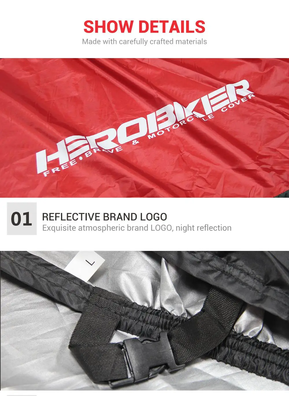 HEROBIKER мотоциклетный Чехол Водонепроницаемый Пылезащитный УФ защитный наружный внутренний ...